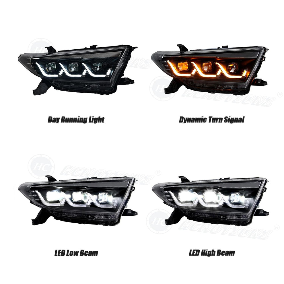 HCMOTION 2011-2013 Toyota Highlander LED Headlights Demon eyes